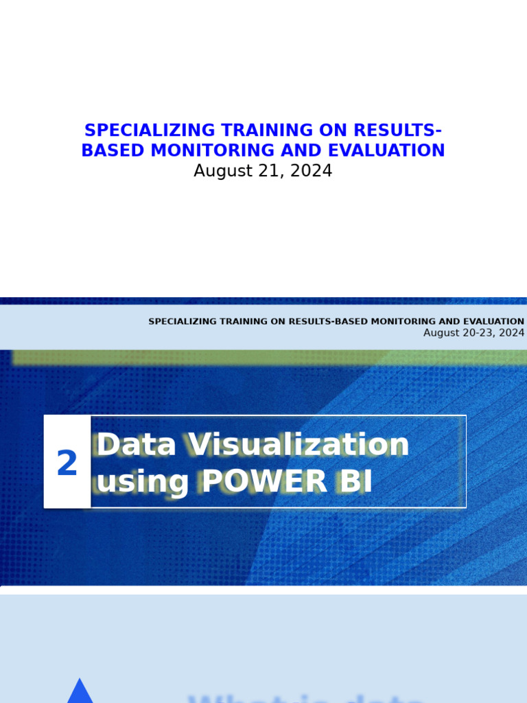 Power BI Training: Data Visualization & Analysis | PDF | Data | Data Analysis