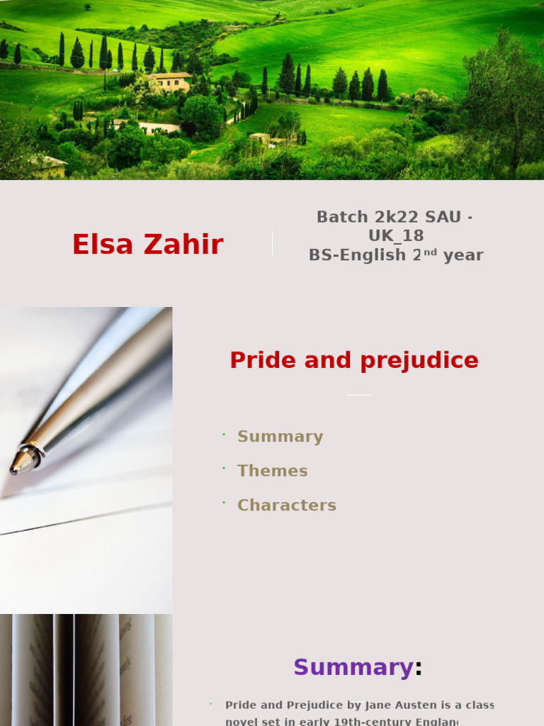 Elsa ppt-1 | PDF | Mr. Darcy | Pride And Prejudice