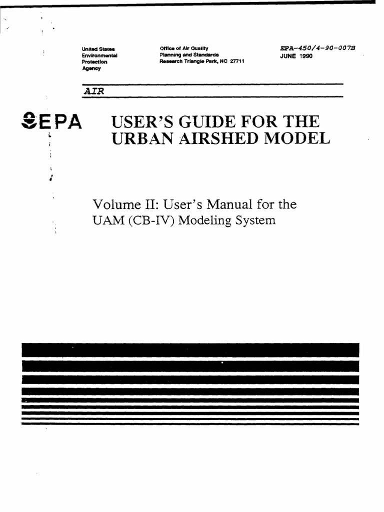 Volume II - Users Manual For The Uam (Cb-IV) Modeling System | PDF
