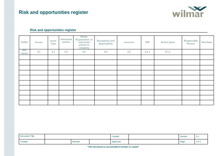 Risk Management for ISO Compliance | PDF