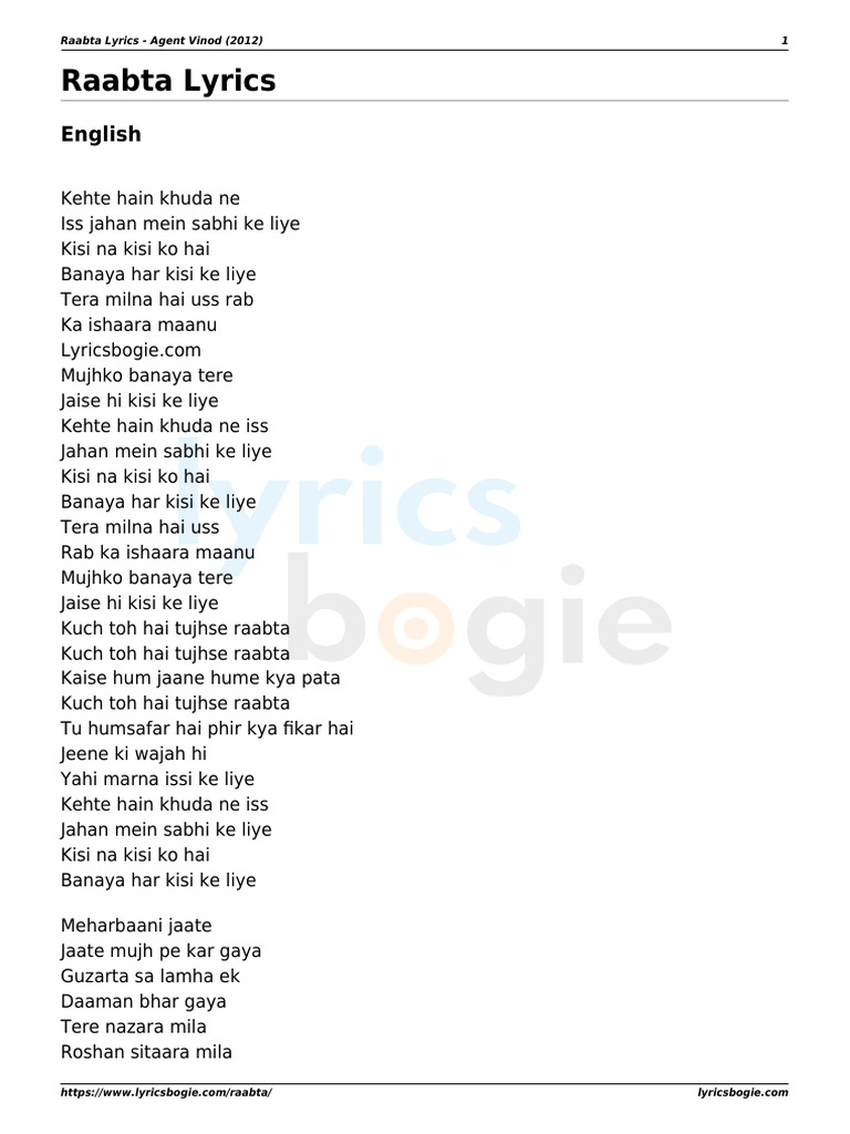Raabta | PDF | Language Arts & Discipline | Religion & Spirituality