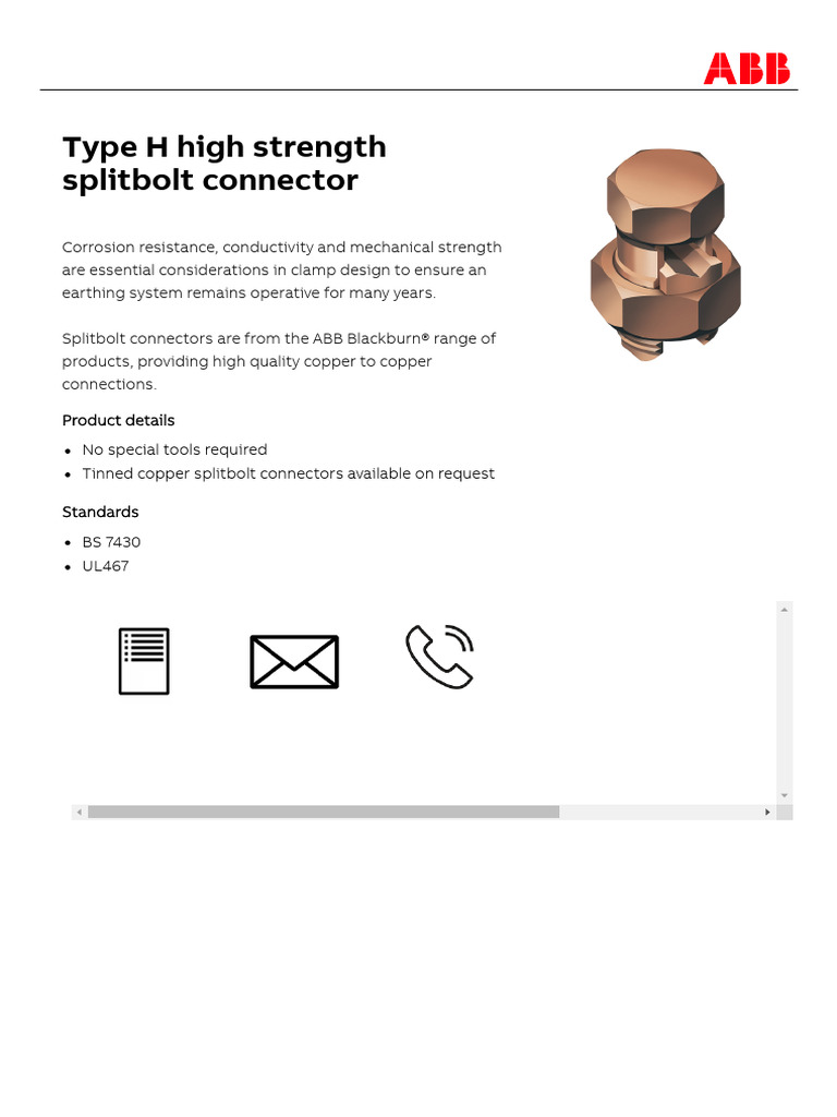 Furse Type H High Strength Splitbolt Connector - Earth Bonds & Clamps ...