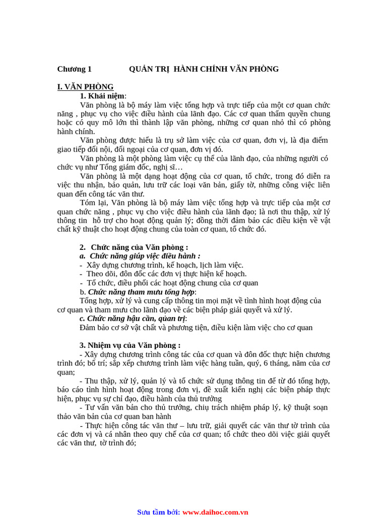 CHNG 1 Qun TR Hanh Chinh Van Phong | PDF