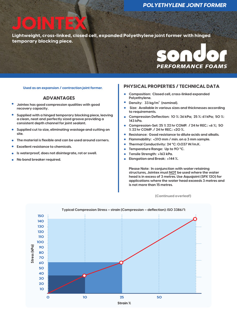 Jointex Polyethylene Joint Former | PDF | Concrete | Adhesive