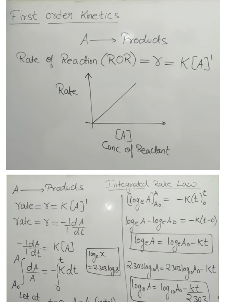 Kinetics 1 Order | PDF