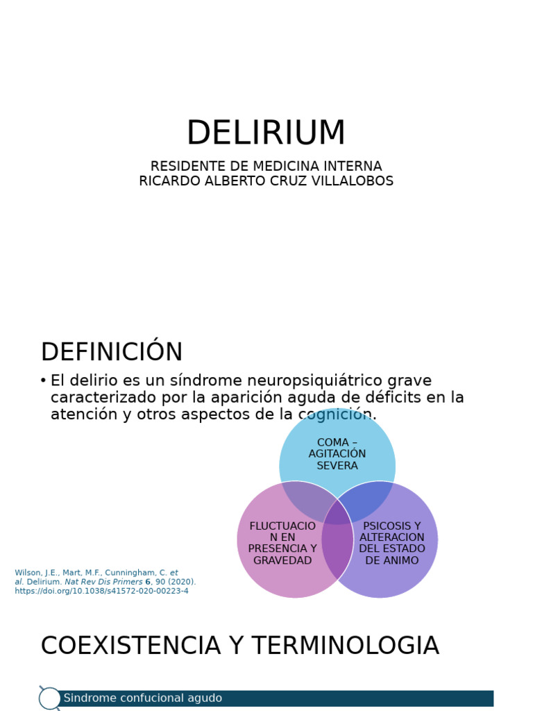 Delirium | PDF | Medicina CLINICA | Enfermedades y trastornos
