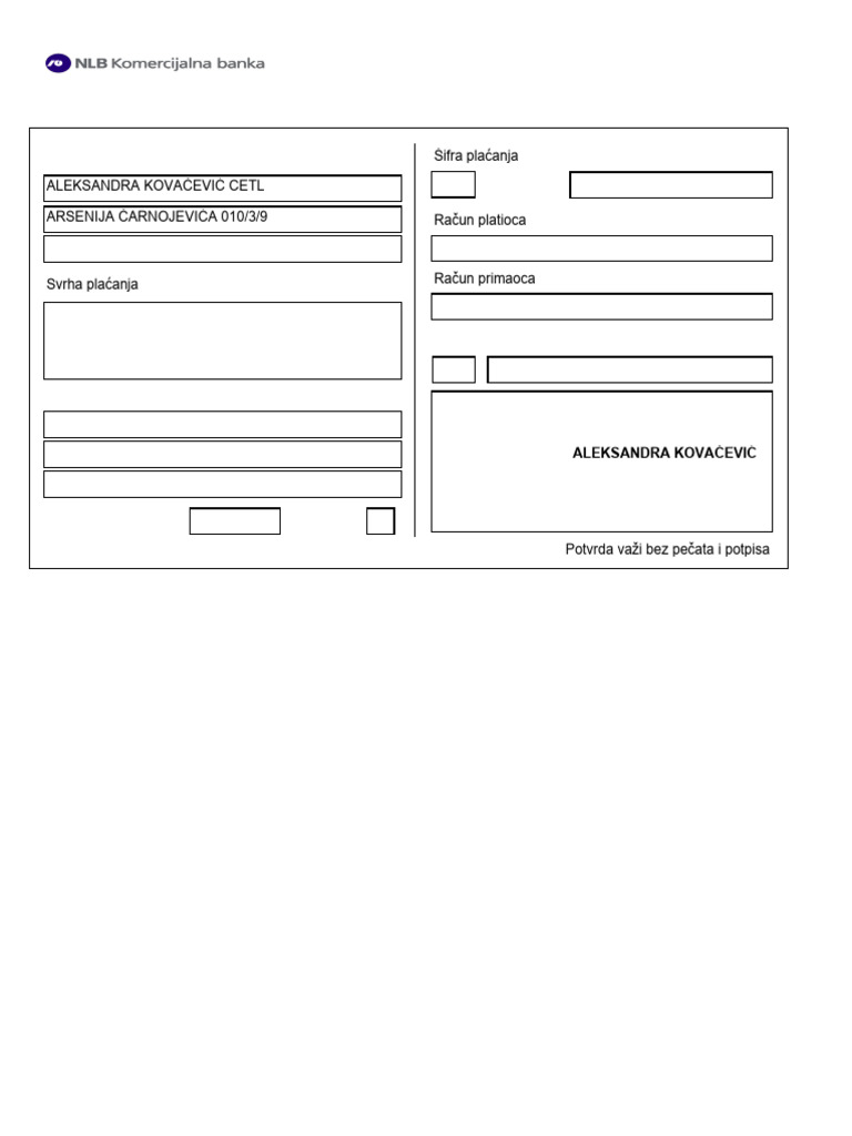 Potvrda o Uplati Osiguranja | PDF