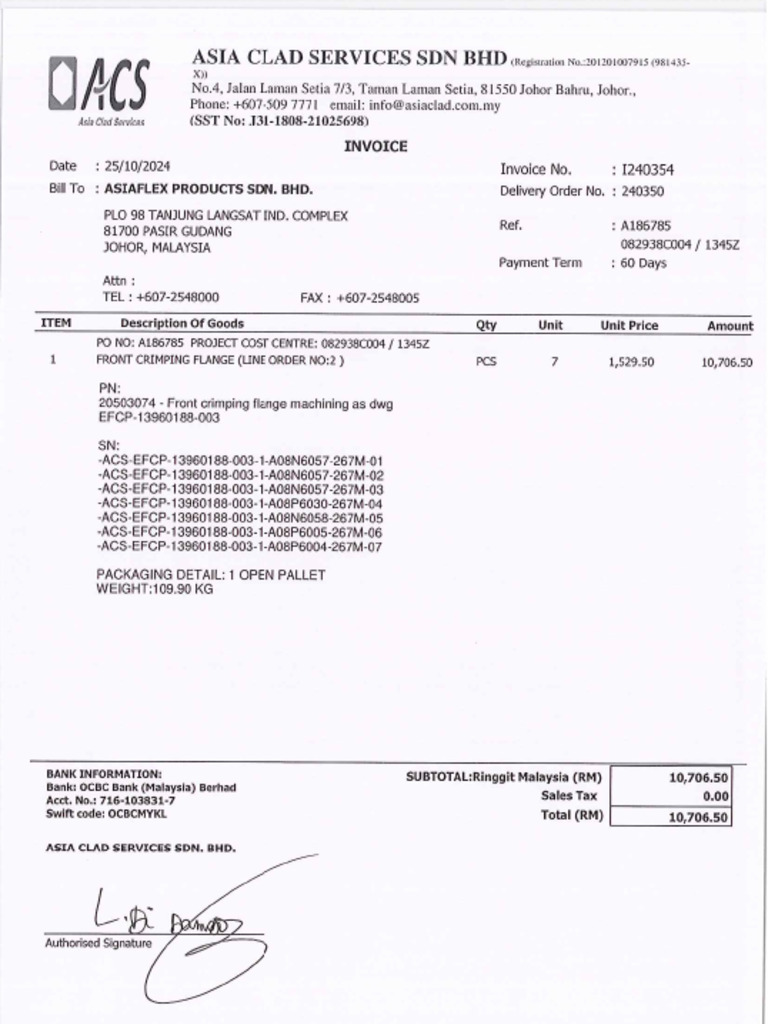 Asiaflex I240354 - 25oct24 | PDF
