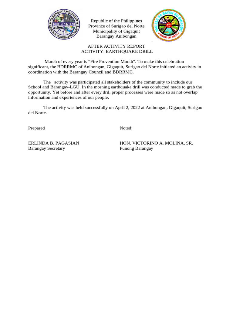 1.post Activity report | PDF