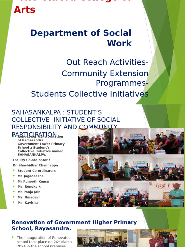 OUT REACH ACTIVITIES | PDF | Bangalore