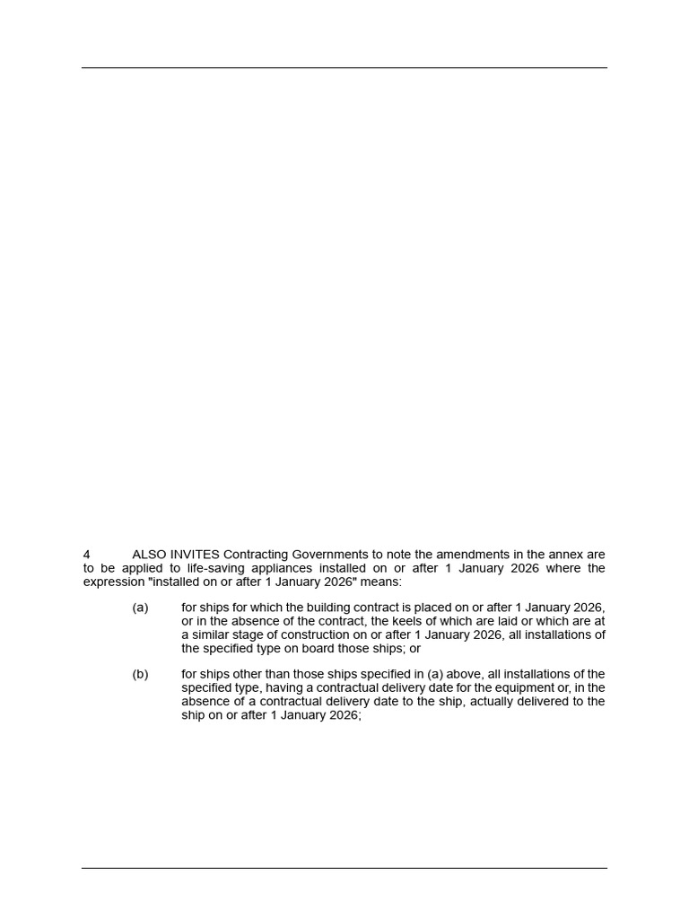 Amendments to LSA Code 2024 | PDF | Ships | Water Transport