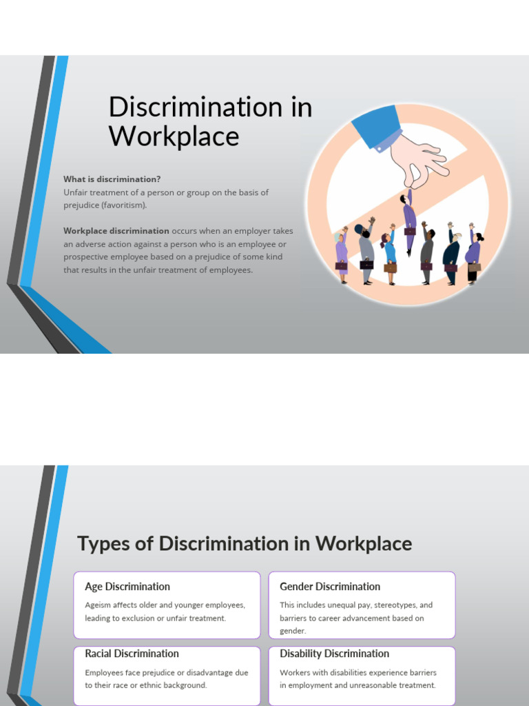 Discrimination in Workplace (English Project) | PDF | Discrimination ...