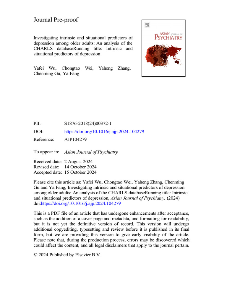 Journal Pre-Proof Investigating Intrinsic and Situational Predictors of ...