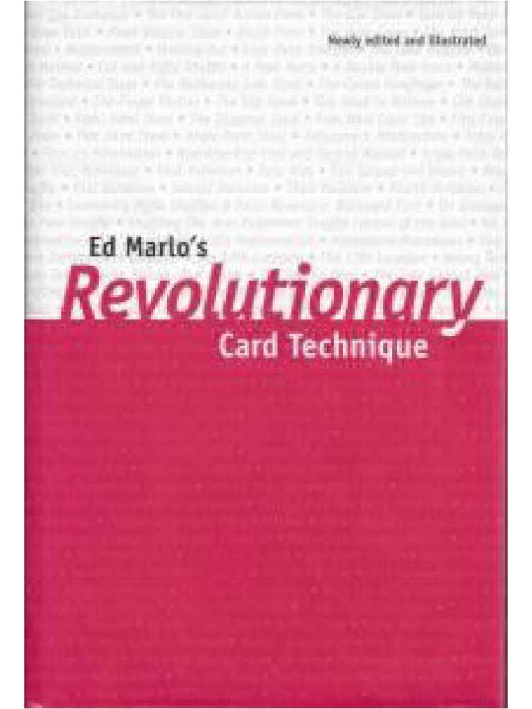 Edward Marlo - Marlo 39 S Revolutionary Card Technique | PDF | Thumb | Hand