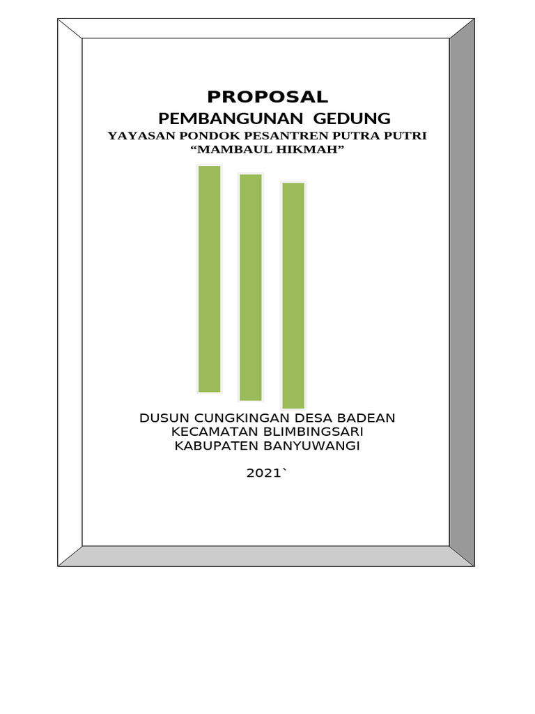 Proposal Pembangunan H.holiLI | PDF