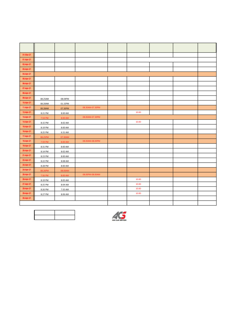 AZREEN Attendance - Apr 2021 | PDF