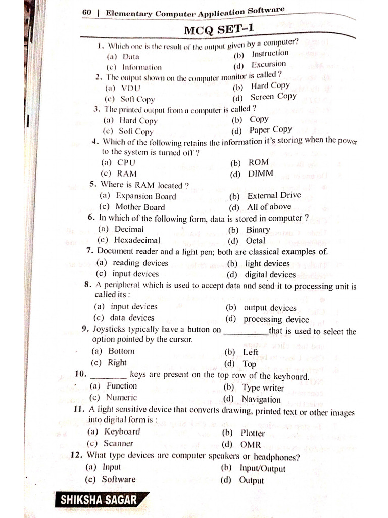 MCQ Sets | PDF