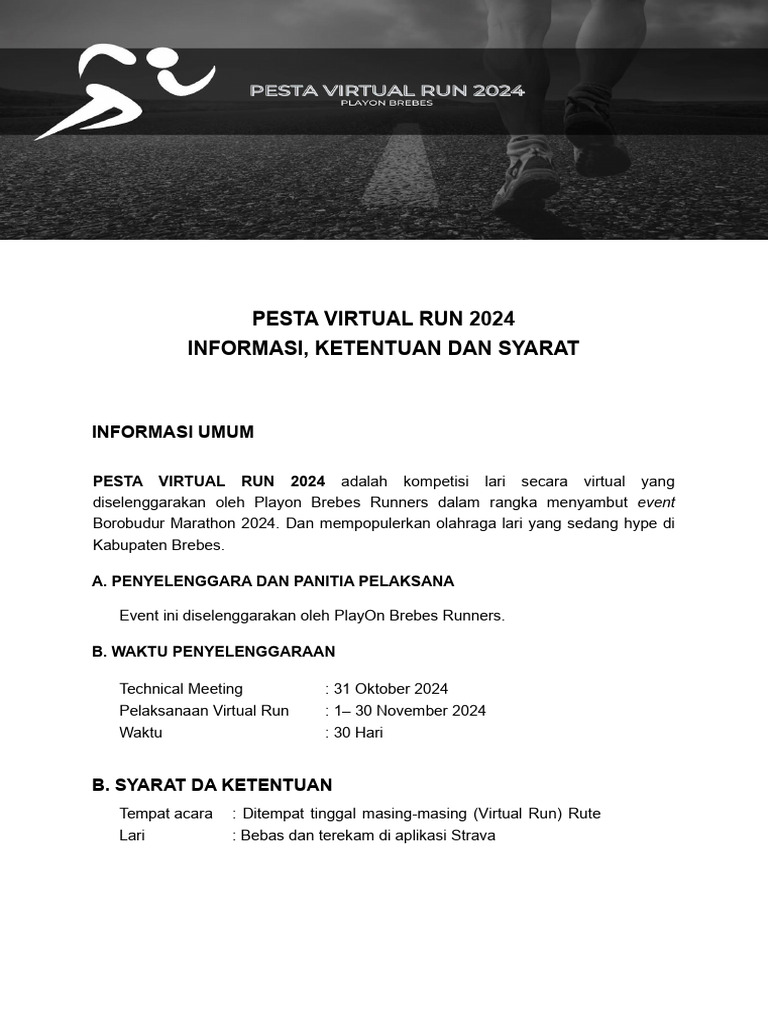 Ketentuan Pesta Virtual Run 2024 | PDF | Pengelolaan Keuangan & Uang