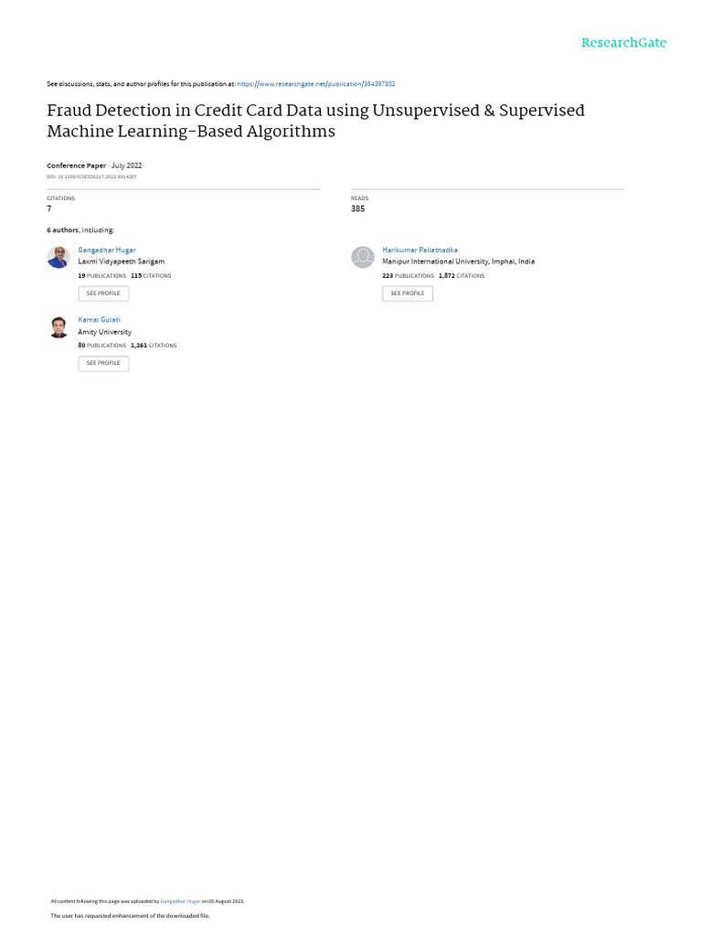 1 5 2 Credit Card Data Usingmachine Learning-Based Algorithms | PDF ...
