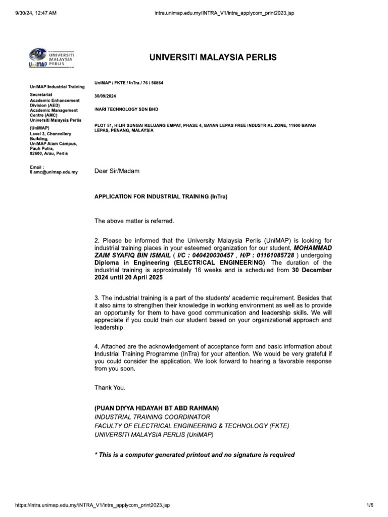 Inari Technology SDN BHD | PDF