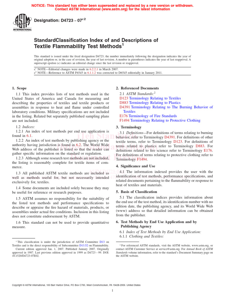 ASTM-D4723-07e2 | PDF | Combustion | Smoke