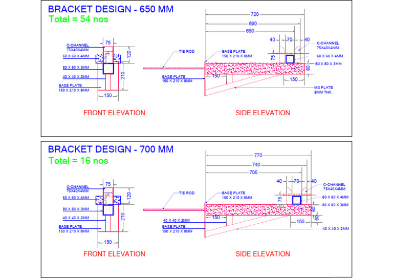 650 - 700 Bracket Details | PDF