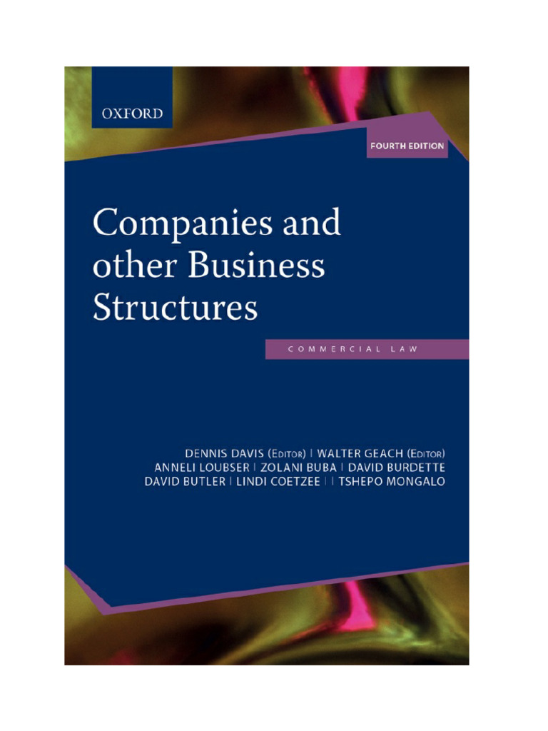 Company Law Textbook | PDF | Liquidation | Partnership