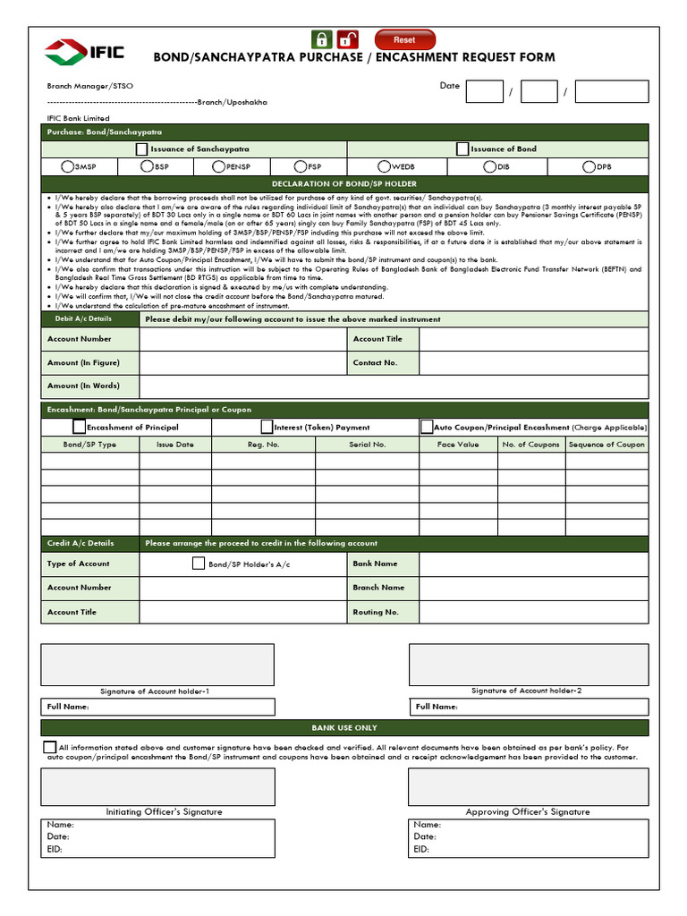 Bond/Sanchaypatra Request Form | PDF | Bonds (Finance) | Banks
