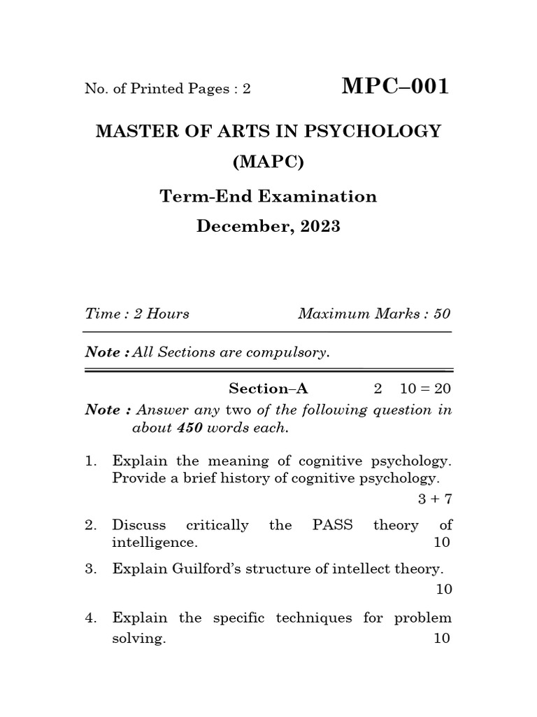 MPC 001 | PDF | Teaching Methods & Materials | Science & Mathematics