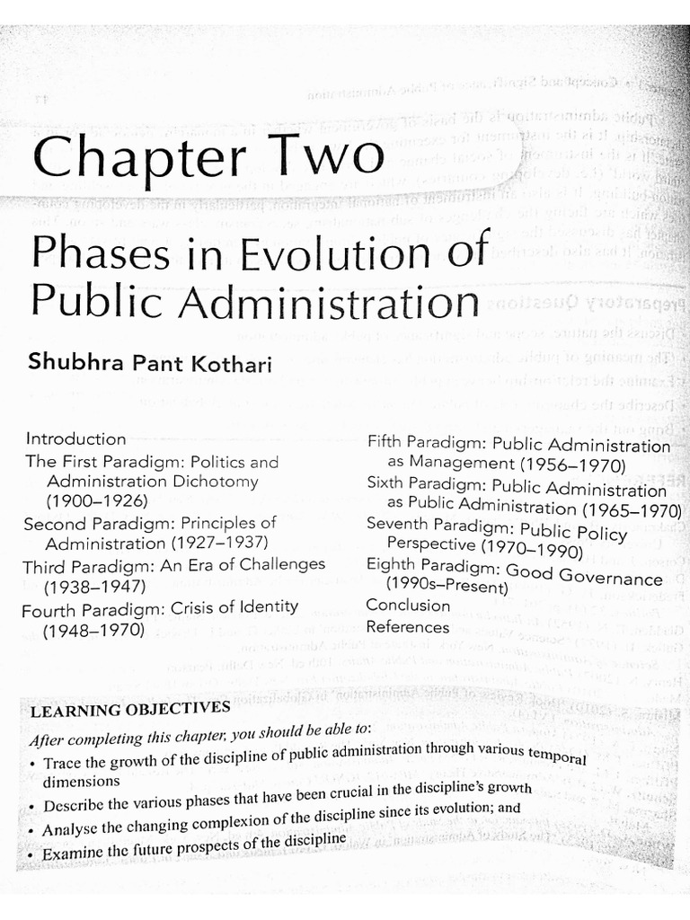 Phases in Evolution of Public Administration | PDF