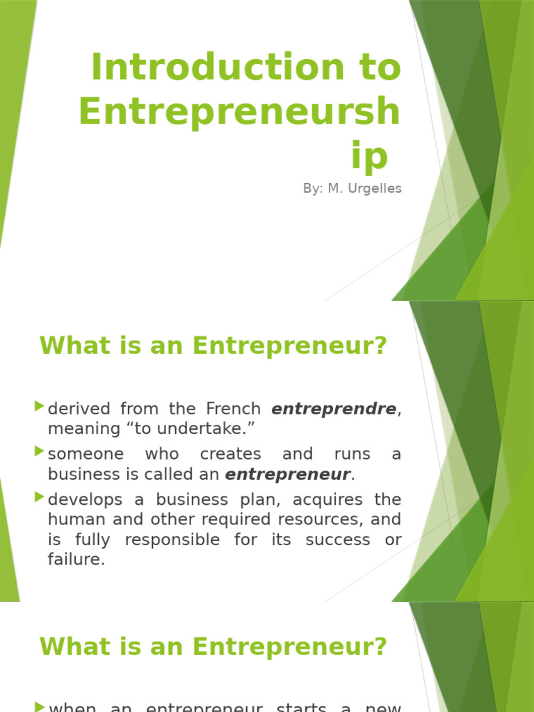 Understanding Entrepreneurship Basics | PDF | Entrepreneurship ...