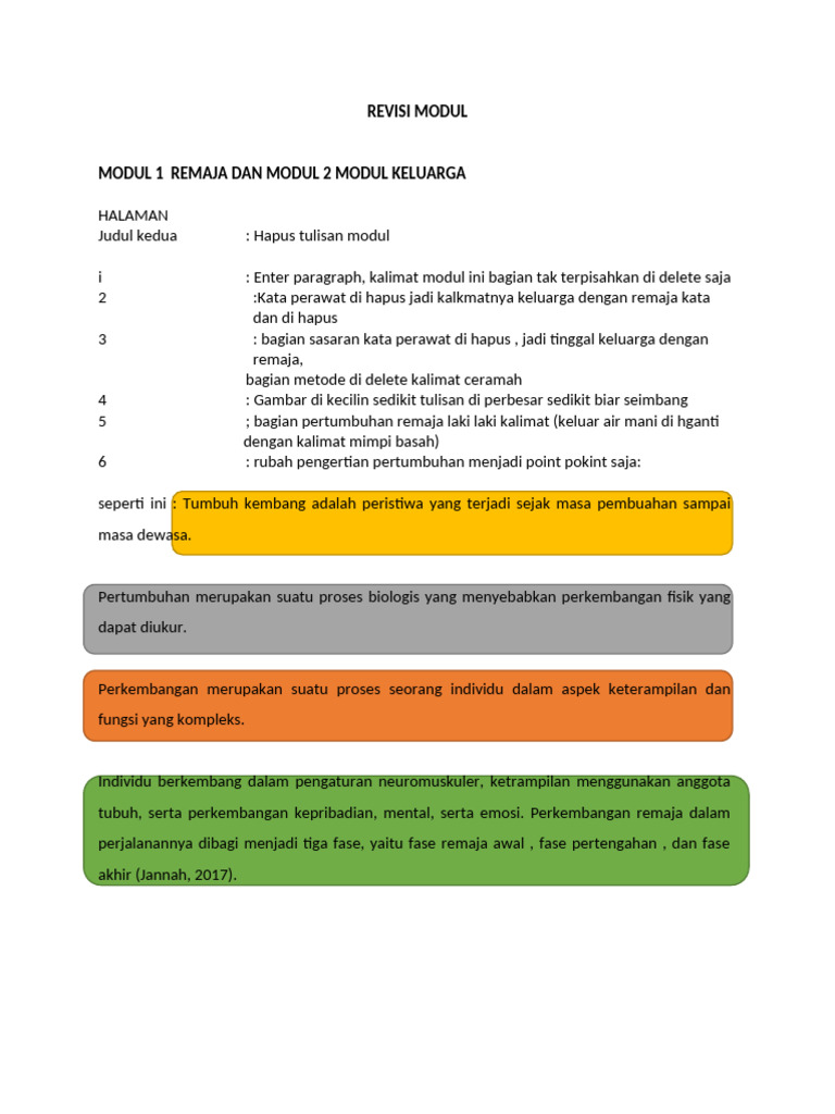 Revisi Modul | PDF