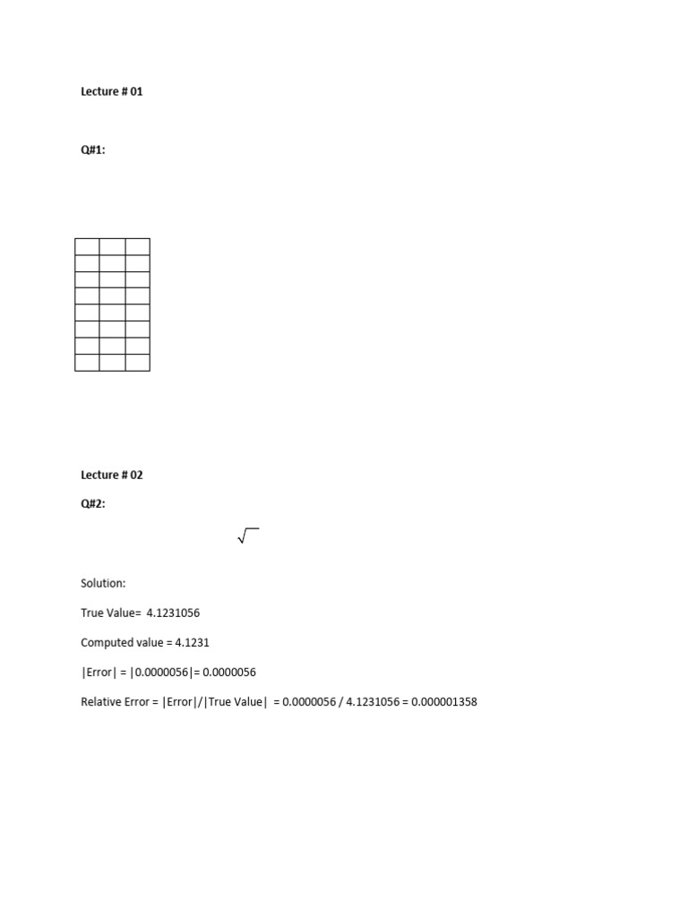 Practice Questions Lecture (1 To 6) | PDF