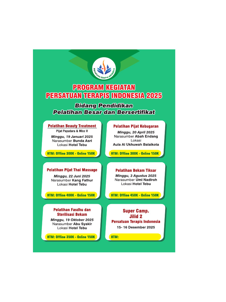 Program Kegiatan PPI 2025 | PDF