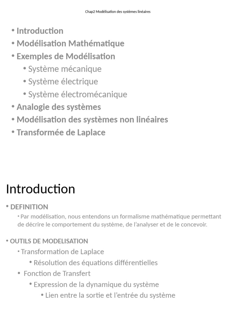 Chap2 Slides | PDF | Transformation de Laplace | Mathématiques