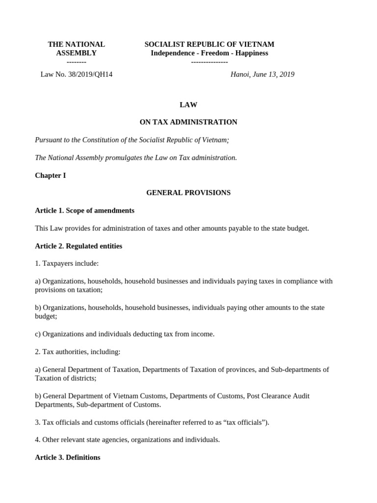 38 2019 QH14 425672 | PDF | Taxes | Government Budget
