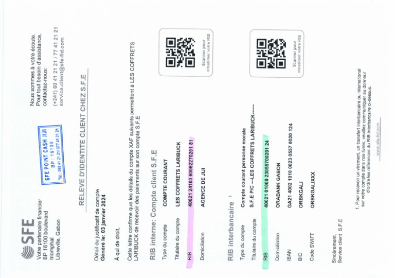 Rib Coffrets Laribuck Sfe | PDF