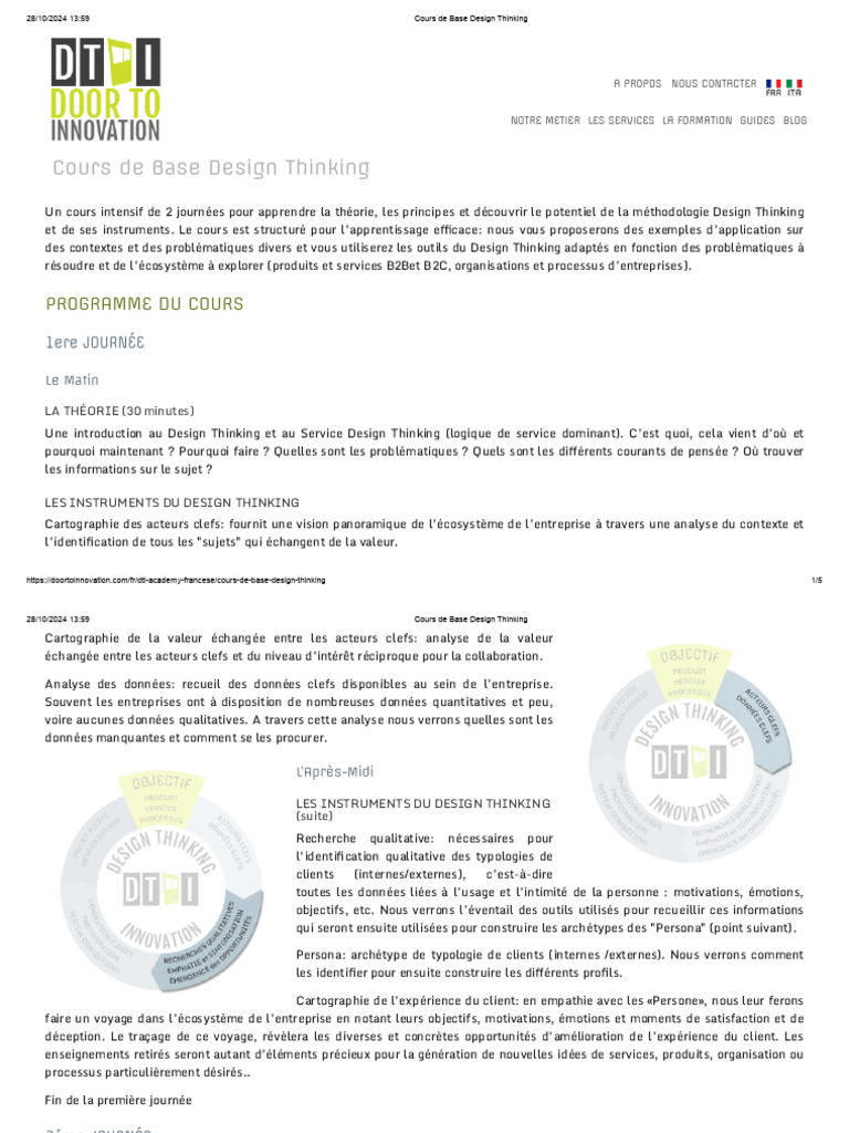 Cours Intensif de Design Thinking | PDF | Conception