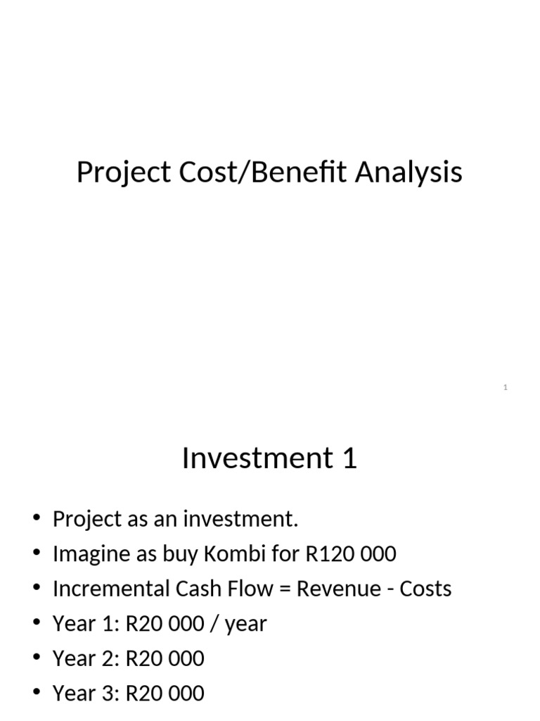 L4 Project Selection CostBenefit | PDF | Net Present Value | Present Value
