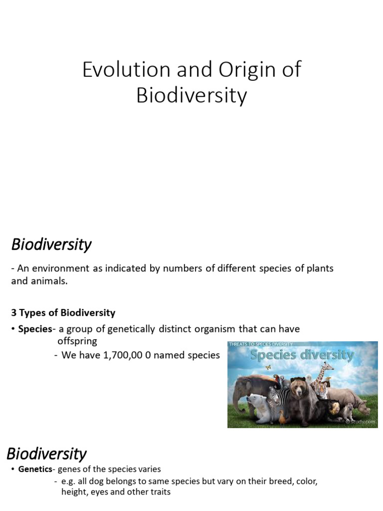 Evolution and Origin of Biodiversity | PDF | Evolution | Species