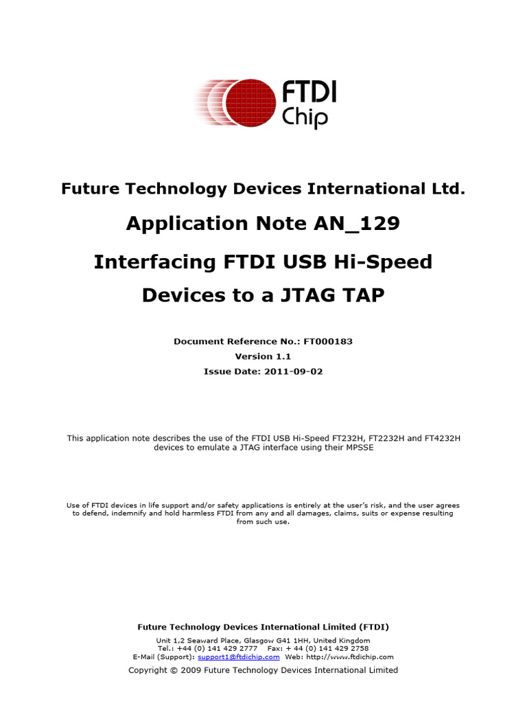 AN 129 FTDI Hi Speed USB To JTAG Example | PDF | Computer Science | Computing