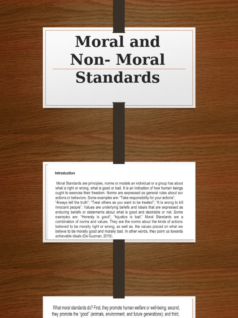 Moral and Non Moral Standard | PDF