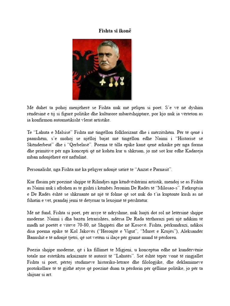 Fishta Si Ikonë | PDF