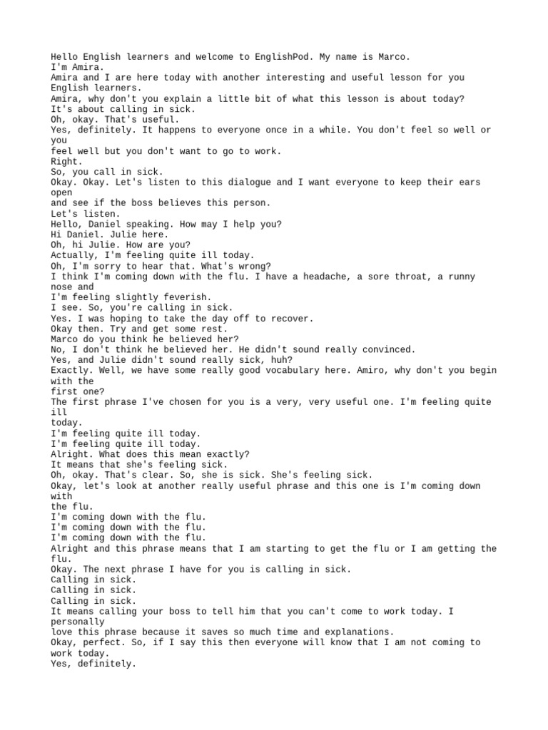 Englishpod 0002 | PDF | Self-Improvement | Wellness