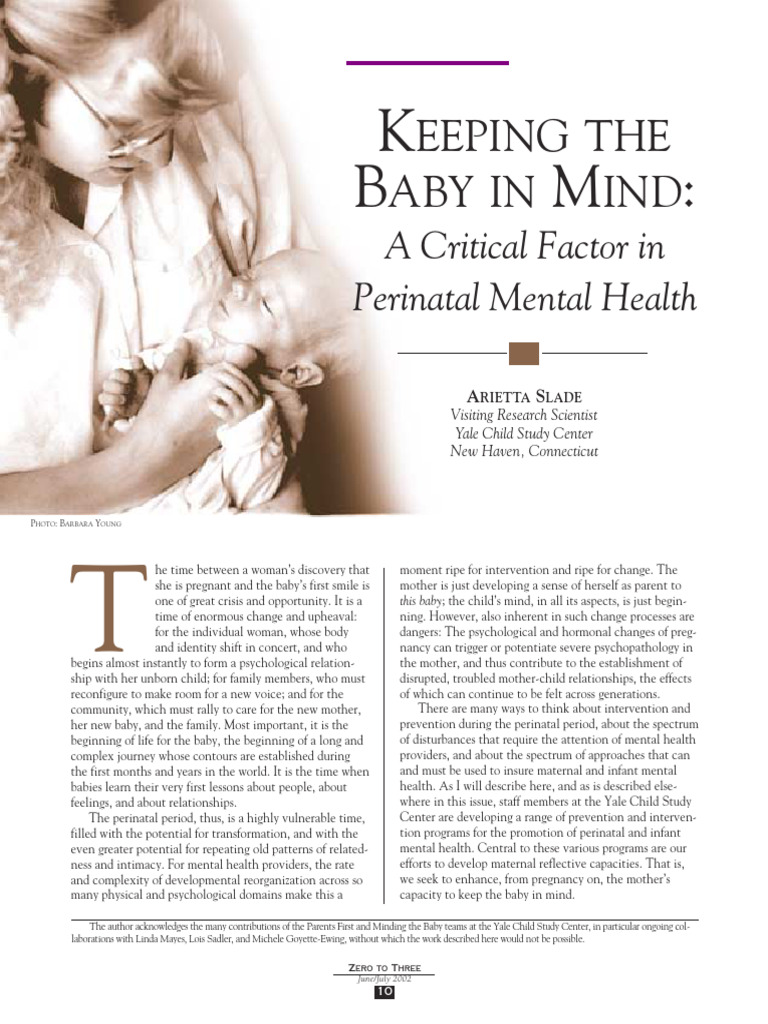 Keeping the Baby in Mind: Maternal RF | PDF | Attachment Theory | Parenting