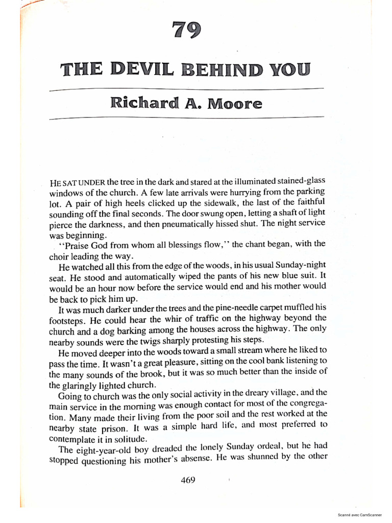 Devil Behind You and Questions | PDF