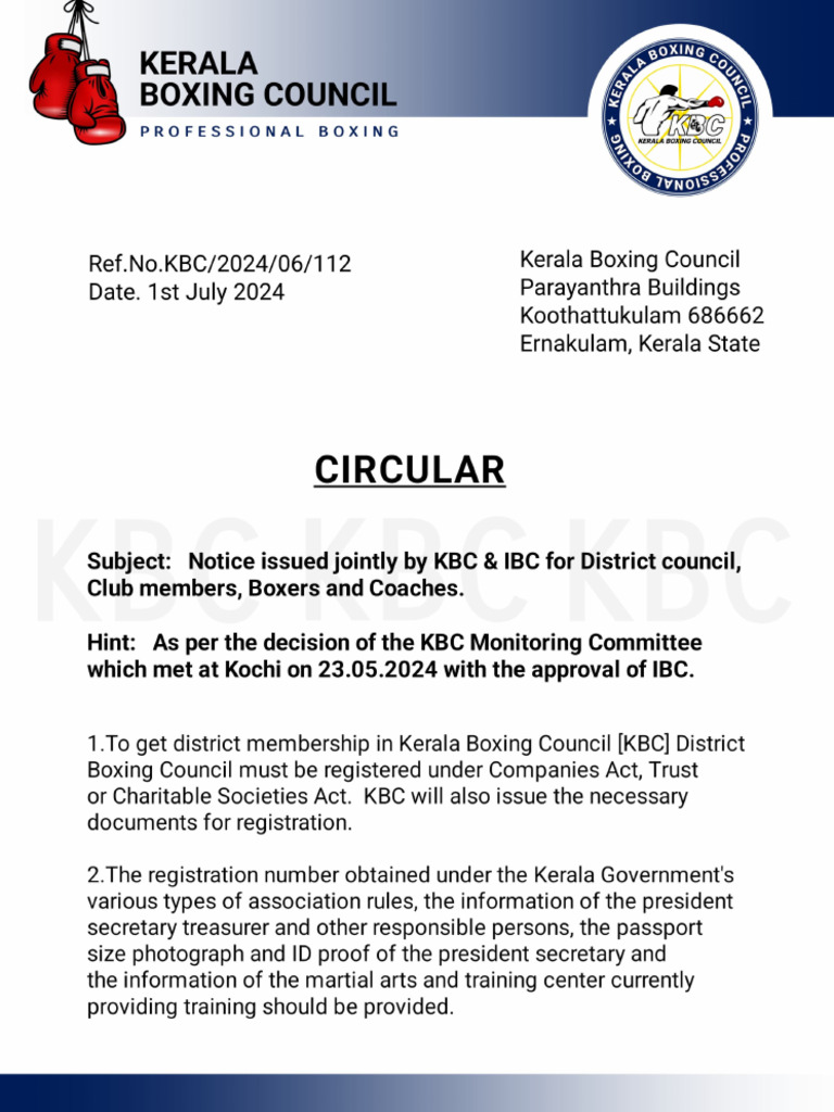 KBC Circular | PDF