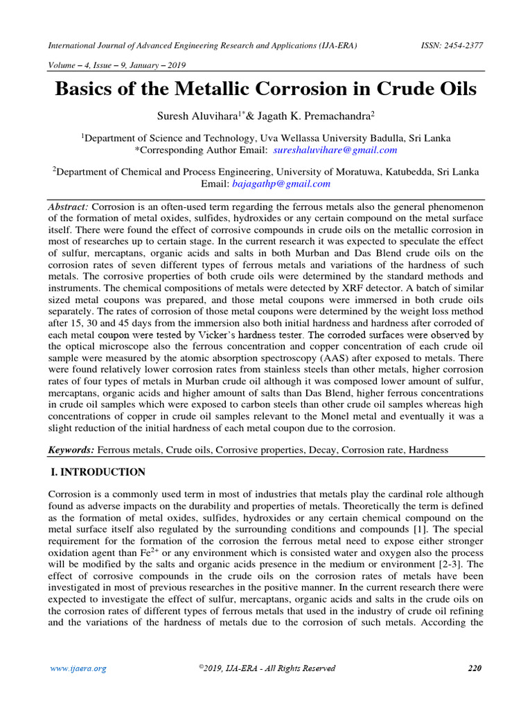 Basics of The Metallic Corrosion in Crud | PDF | Corrosion | Metals