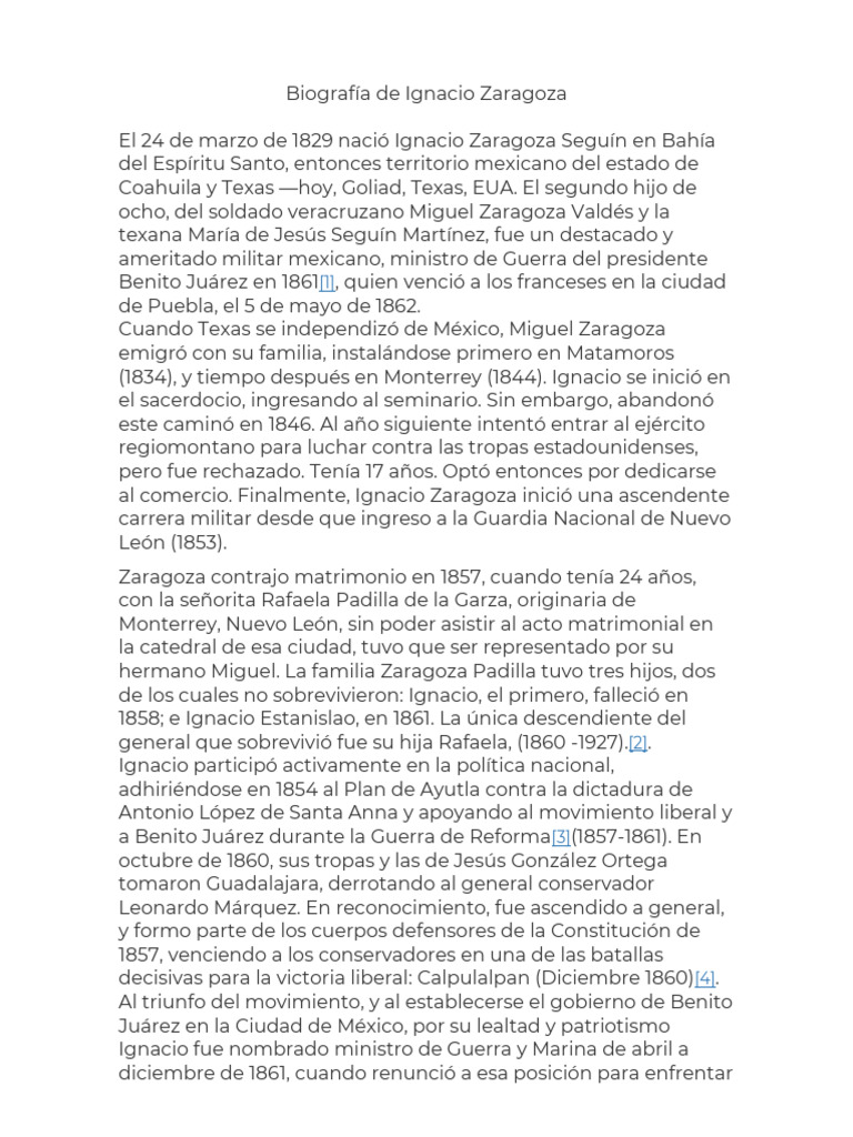 Ignacio Zaragoza: Héroe del 5 de Mayo | PDF | México | México independiente