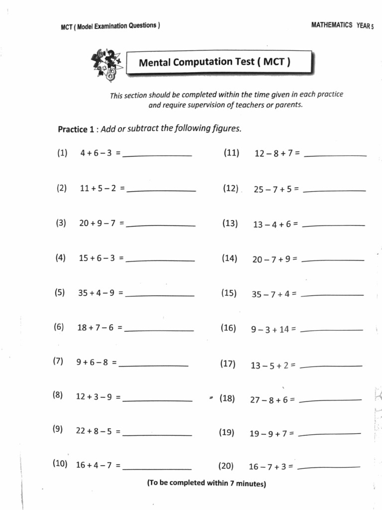 YEAR 5 MCT Practice Brunei | PDF